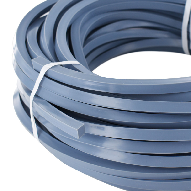 Square cross-section silicone ropes