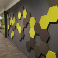 Acoustic Panel for Ceiling and Wall Hexagon, Hexagonal